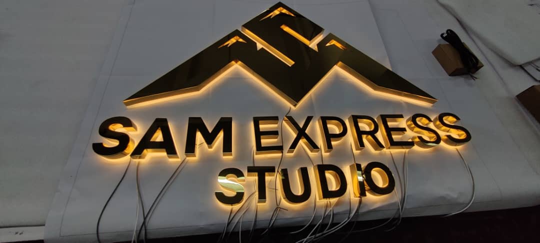 Sam Express Studio 3D Metal Backlit Sign – Lets Neon
