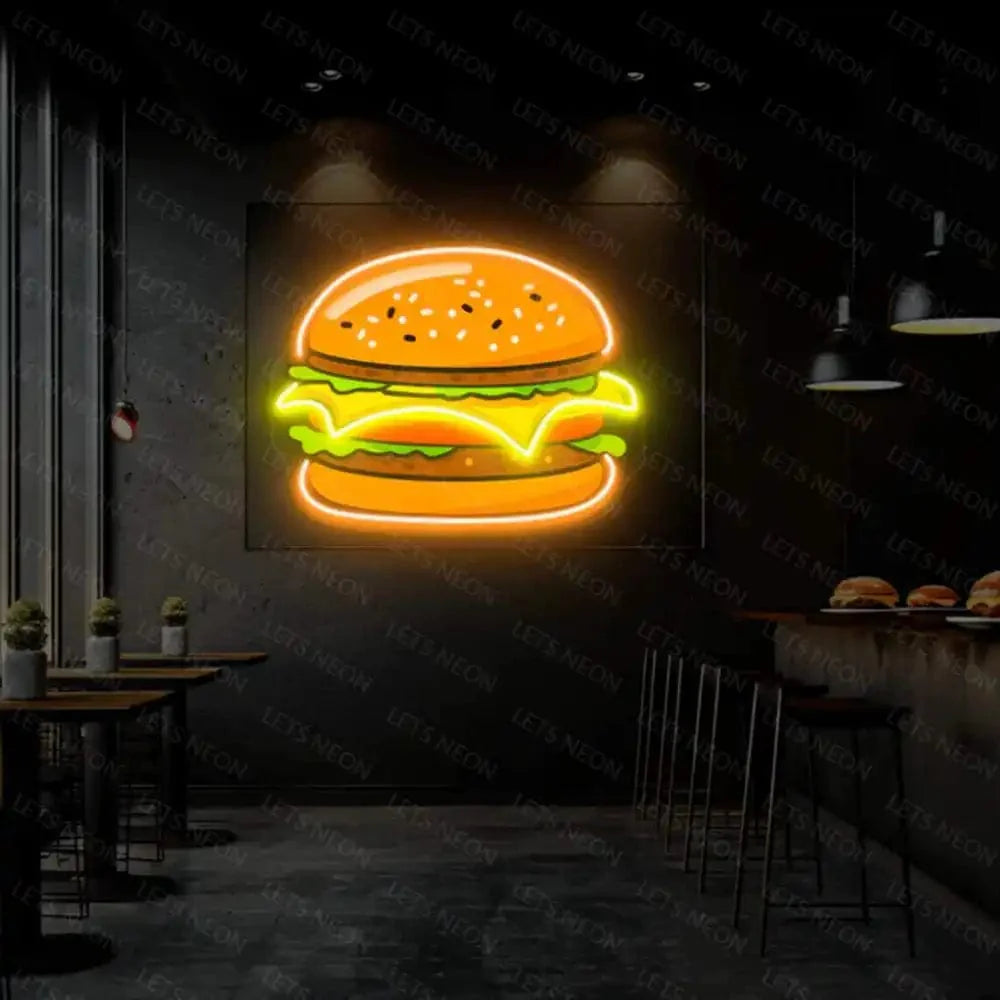 Burger UV Neon Sign – Lets Neon